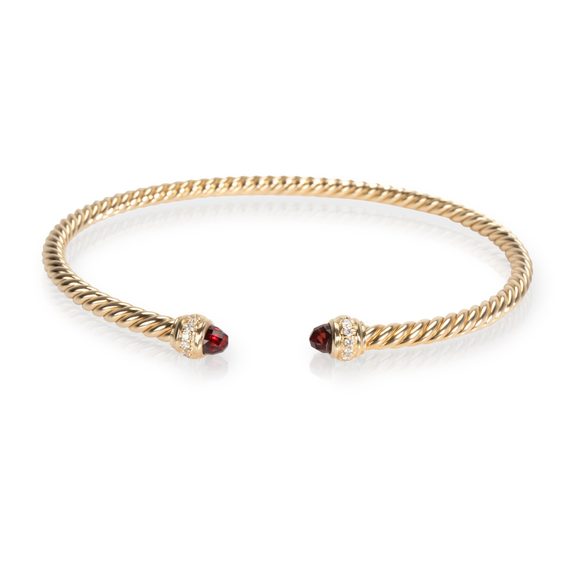 David Yurman | Bags | David Yurman Cable Spira Garnet Diamonds Bangle ...
